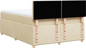 Box spring postel s matrací krémová 140x200 cm textil 3286722