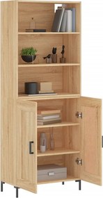 Skříň highboard dub sonoma 69,5 x 34 x 180 cm kompozitní dřevo 3189960