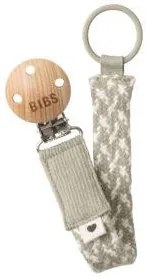 Bibs Paci Braid klip na šidítko s kroužkem Sand-ivory