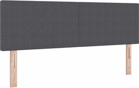 Postel s boxspringem s čelo Tmavě šedá a bílá 160 x 200 cm 3337520