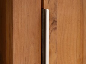 furniture-nabytek.cz - Komoda Osvaro akácie - Stříbrné kovové úchytky