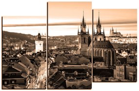 Obraz na plátně - Panoramatický pohled na starú Prahu 1256FC (105x70 cm)