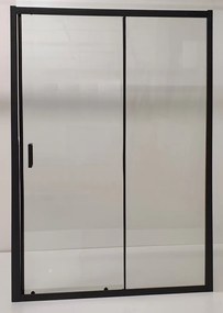 Olsen Spa Sprchové dveře do niky TREOS NEW BLACK BARVA rámu - Černá matná, Rozměr A - 140 cm, Směr zavírání - Univerzální Levé / Pravé, Výplň - Čiré bezpečnostní sklo - 6 mm OLBTREO140BC