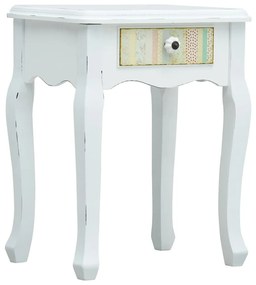 285756 vidaXL Noční stolek bílý 40 x 30 x 50,5 cm dřevo