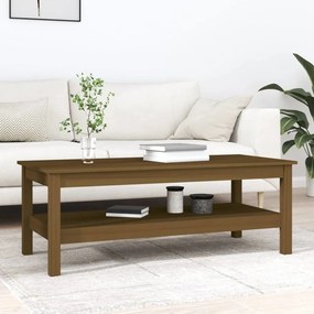 vidaXL Konferenční stolek 110x50x40 cm masivní borové dřevo [814278] Barva: medová hnědá