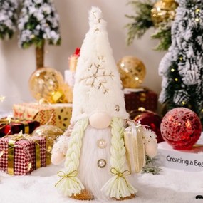 Svítící vánoční skřítek JINGLE 30 cm - různé druhy Barva: Bílá