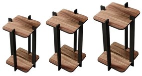 Wooden Plant Stand Flower Desk Square - Walnut