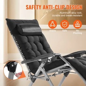 Zero Gravity Křeslo 66 cm polohovací křeslo s nulovou gravitací vnitřní – HQB-FAN001