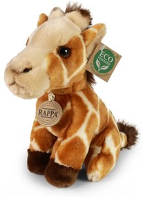 Rappa Plyšová žirafa sedící 18 cm ECO-FRIENDLY