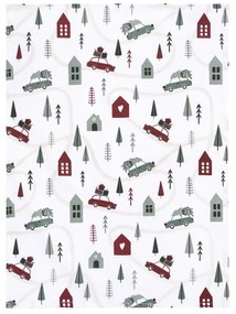 SCANquilt utěrka DEKORO polární vánoce bíločervená 50 x 70 cm