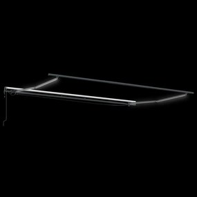 Automatická zatahovací markýza s LED burgundská 450 x 300 cm 3310192