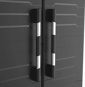 Keter Úložná skříň s policemi Garage XL černo-stříbrná 188 cm [434761]