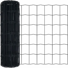 Evropský plot se hroty 25 x 0,6 m Ocel potažená PVC Šedá 3350682