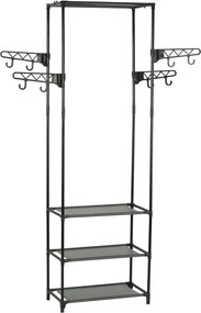 Stojan na oblečení ocel a netkaná textilie 55x28,5x175 cm černý 245742