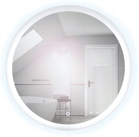 Comodo Zrcadlo závěsné s LED osvětlením po obvodu Nikoletta LED 10 Typ: dotykový vypínač, Rozměry (cm): ø 60 - (Nikoletta LED 10/60 TS)