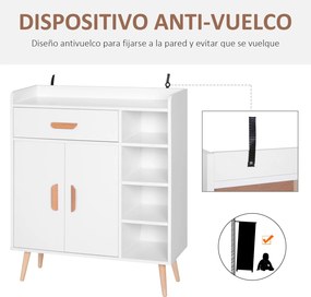 HOMCOM Konzolový stůl s úložným prostorem - Víceúčelový nábytek do jídelny, obýváku, koupelny a chodby 80x29,5x96 cm