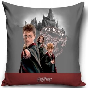 Carbotex DĚTSKÝ DEKORAČNÍ POVLAK NA POLŠTÁŘ HARRY POTTER 40X40 CM VZOROVANÁ