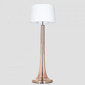 4concepts Designová stojací lampa ZURICH TRANSPARENT COPPER Barva: Bílá