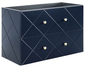 ViaDomo Via Domo - Koupelnová skříňka pod umyvadlo Elegance Blue - modrá - 90x61x46 cm