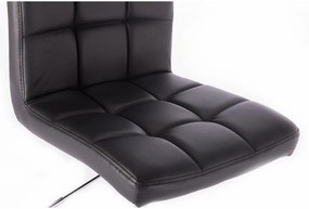 LuxuryForm Židle TOLEDO na černé podstavě s kolečky -  černá