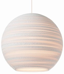 Závěsné kartonové kulaté svítidlo Moon Dekor: Bílý, Rozměr: ø 450 mm x 400 mm