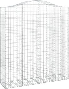 Klenuté gabionové koše 4 ks 200x50x220/240cm pozinkované železo 3145768