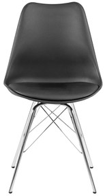 Židle v industriálním stylu Eko kůže Černá FLYS