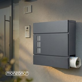 Monzana Poštovní schránka voděodolná antracitová