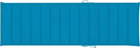 vidaXL Zahradní lehátko s poduškou masivní akáciové dřevo [3064153] Barva: Královská modř
