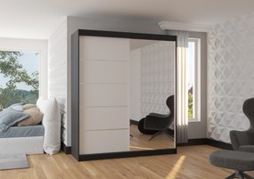 ADRK Furniture Posuvná skříň s zrcadlem CARO 180 ADRK-SW-CAR-BW-180