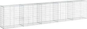 Gabionový koš s víkem 500 x 50 x 100 cm pozinkované železo 3295146