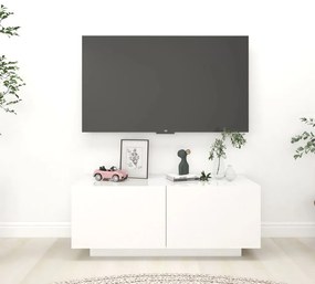 vidaXL TV stolek bílý s vysokým leskem 100 x 35 x 40 cm dřevotříska