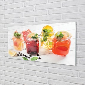 akrylový obraz Koktejly s citrusy 125x50 cm