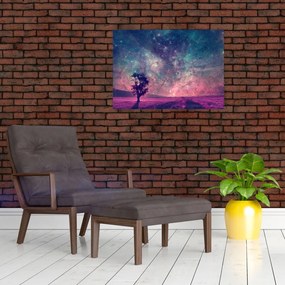 Skleněný obraz - Nadpozemská noční obloha (70x50 cm)