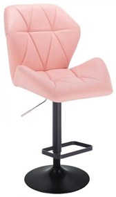 LuxuryForm Barová židle MILANO MAX na černém talíři - růžová