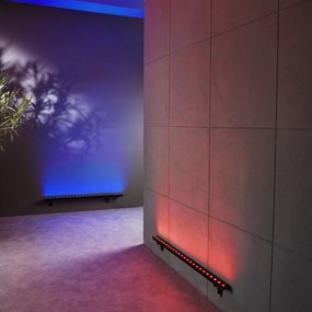 FAN LED-QUICK-72-24V Venkovní reflektor WALL WASHER QUICK černá 72 W 24 V RGBW - FANEUROPE