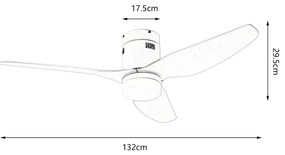ZEVENTI - LED Stropní ventilátor PADUA LED/18W/230V Wi-Fi Tuya černá + DO