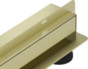 Mexen Flat Wall, sprchový žlab na zeď 2v1, 70 cm, zlatá matná, 1A30070