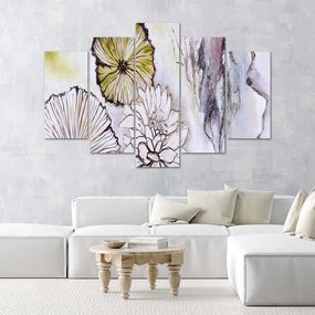 Gario Obraz na plátně Květiny - 5 dílný Rozměry: 100 x 70 cm