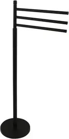 MSV ELLA stojan na ručníky 3 ramena černá / ocel / 40 CM