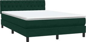Box spring postel s matrací tmavě zelená 160x220 cm samet 3316554