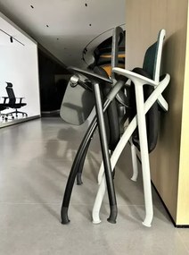 Office Pro Konferenční skládací židle MEET - plast, látka Tmavě modrá
