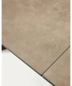 Hnědý rozkládací jídelní stůl s keramickou deskou 90x160 cm Atminda – Kave Home