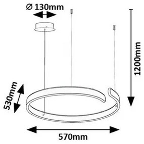 Rabalux 72114 závěsný lustr LED Silnora 35W, černá