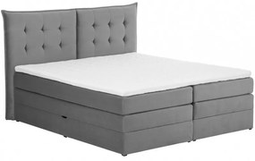 Čalouněná postel boxspring Fendy 180x200 šedá