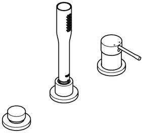 GROHE 19976001 - Vanová tříotvorová kombinace ESSENCE lesklý chrom