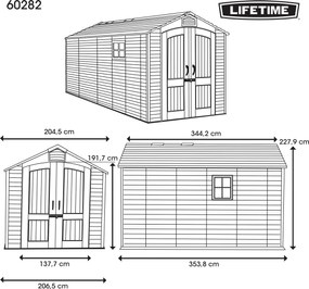 LANIT PLAST, s.r.o. plastový domek LIFETIME model 60282 LG4652