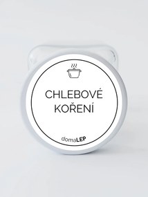 Samolepka na kořenky CHLEBOVÉ KOŘENÍ bílá 5 cm základní písmo