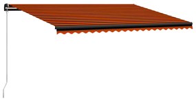 Ručně zatahovací markýza 500 x 300 cm oranžovo-hnědá,  3055197