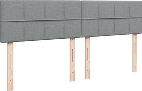 Box spring postel s matrací světle šedá 200 x 200 cm textil 3288295
